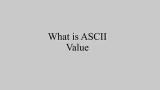ASCII value to Character Converter