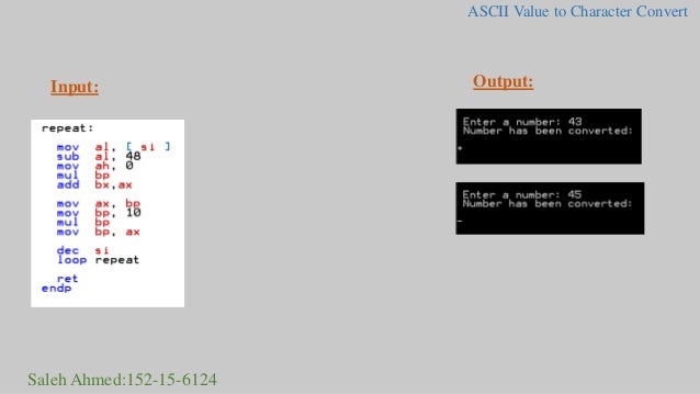 ASCII Value To Character Converter ASCII Value To Character Converter