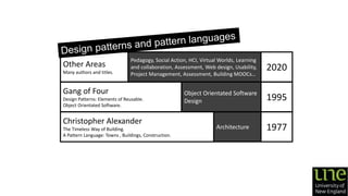The Value of Design Patterns in Designing Online Teaching | PPTX