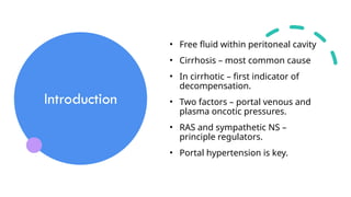 ASCITES-1.study of mechanisms of ascites fluid formation | PPT