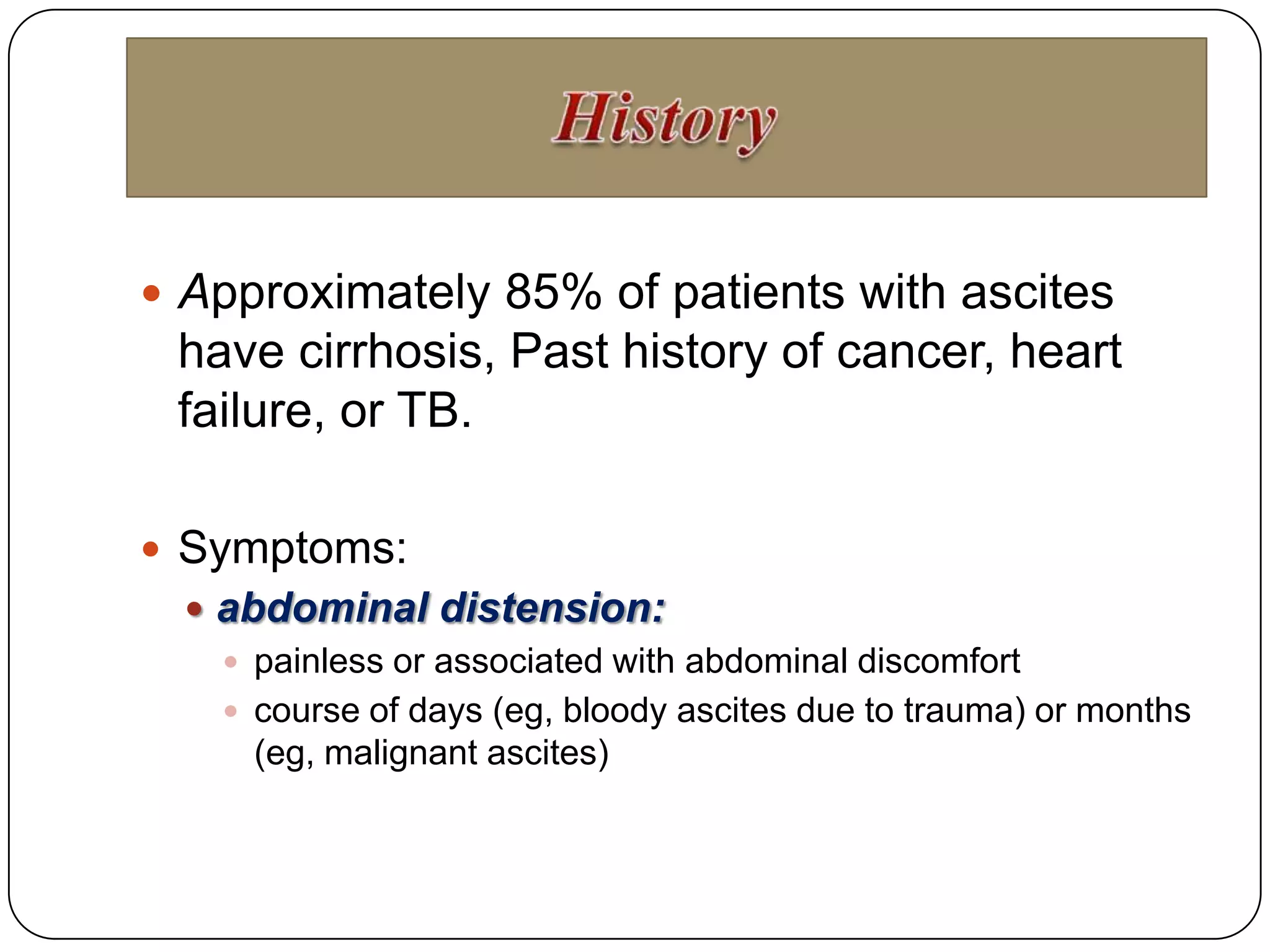 Ascites | PPTX