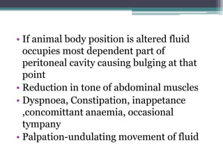 Ascites in domestic animals | PPTX