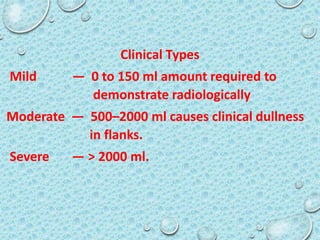 Ascites by dr. p.b.sadiq_ulla | PPT