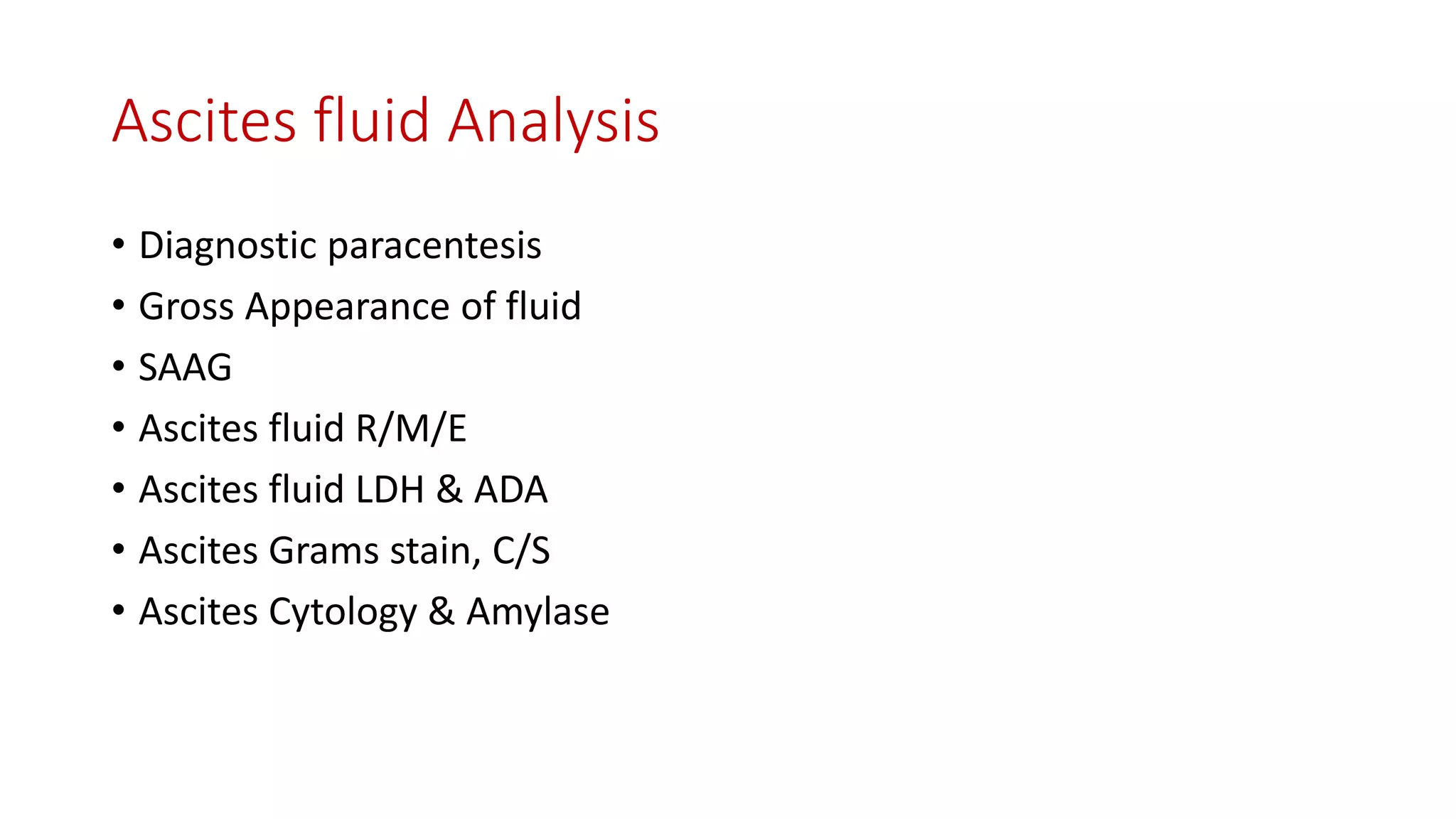 Ascites clinical review [autosaved] | PPTX