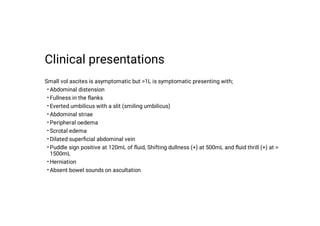 ASCITES and abdominal distension in medicine | PDF