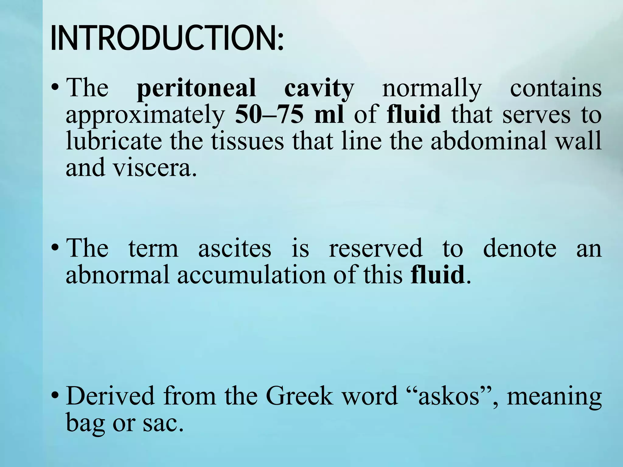 Ascites ppts | PPTX