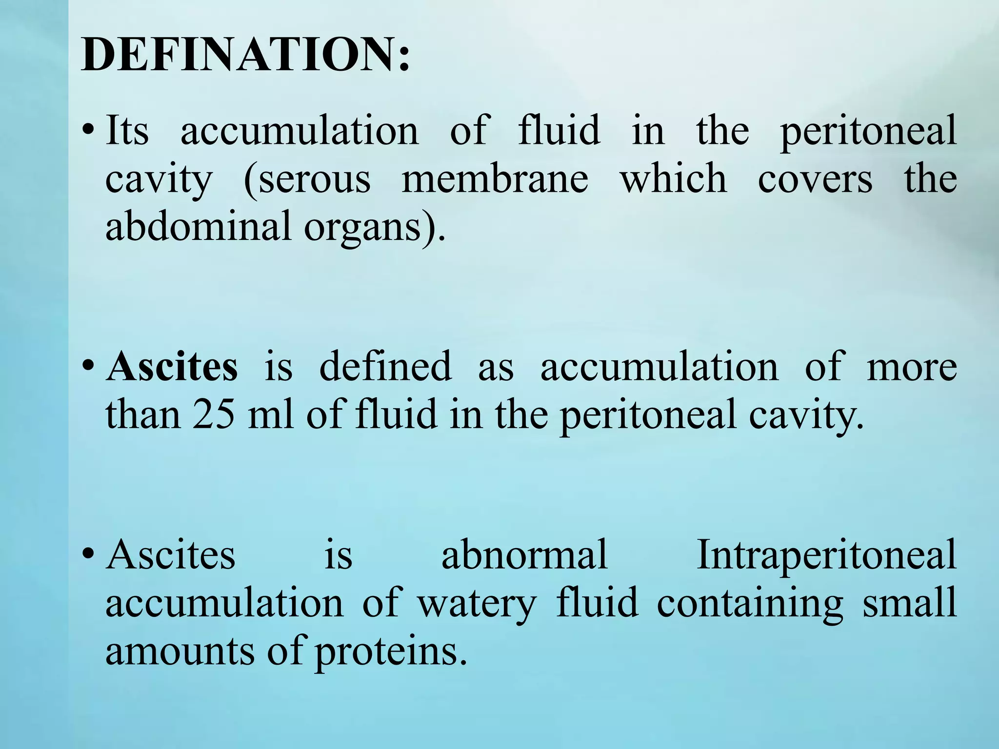 Ascites ppts | PPTX