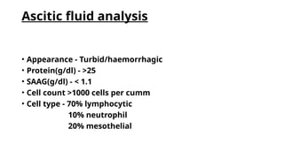 ascitic fluid analysis is an important aspect of body fluids ...