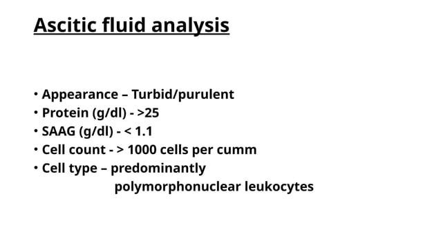 ascitic fluid analysis is an important aspect of body fluids ...