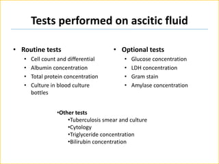 Ascitic fluid analysis | PPSX