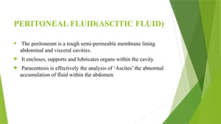 Lecture # 10 ASCITIC FLUID ANALYSIS.pptx