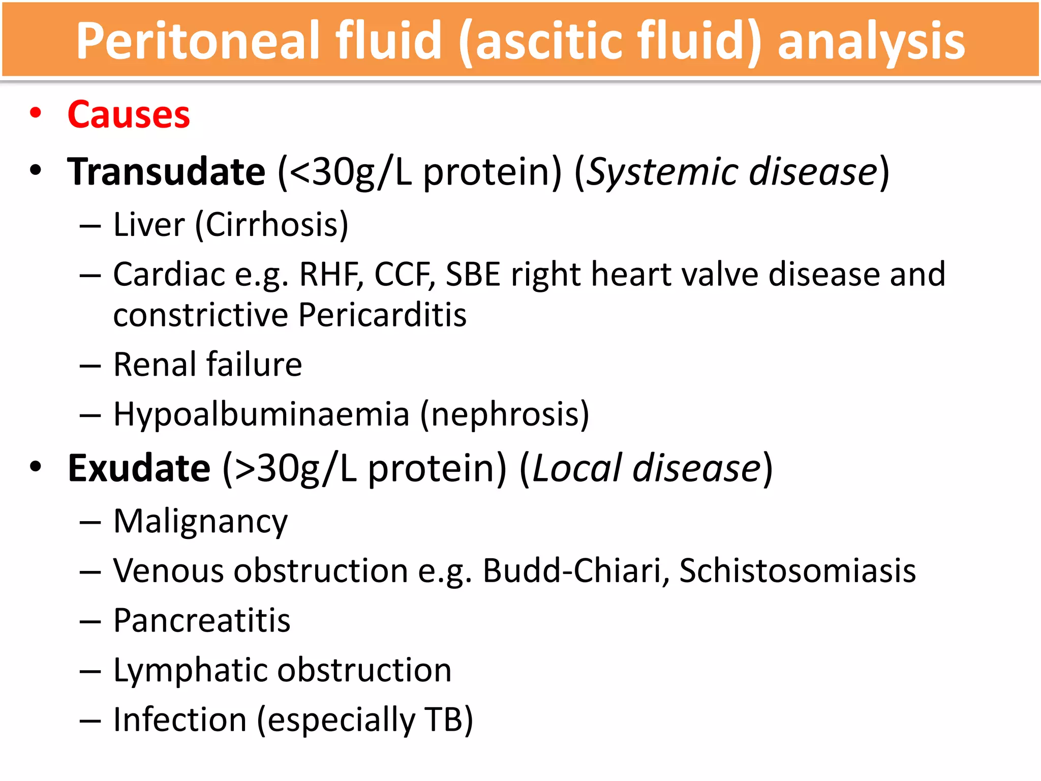 Ascitic fluid examination | PPTX