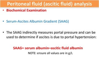 Ascitic fluid examination | PPTX