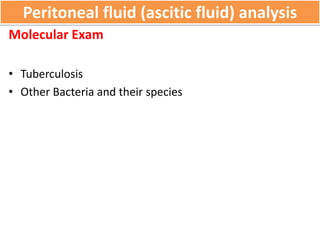 Ascitic fluid examination | PPTX