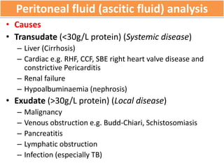 Ascitic fluid examination | PPTX