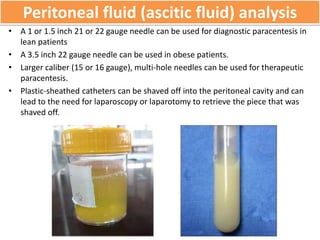 Ascitic fluid examination | PPT
