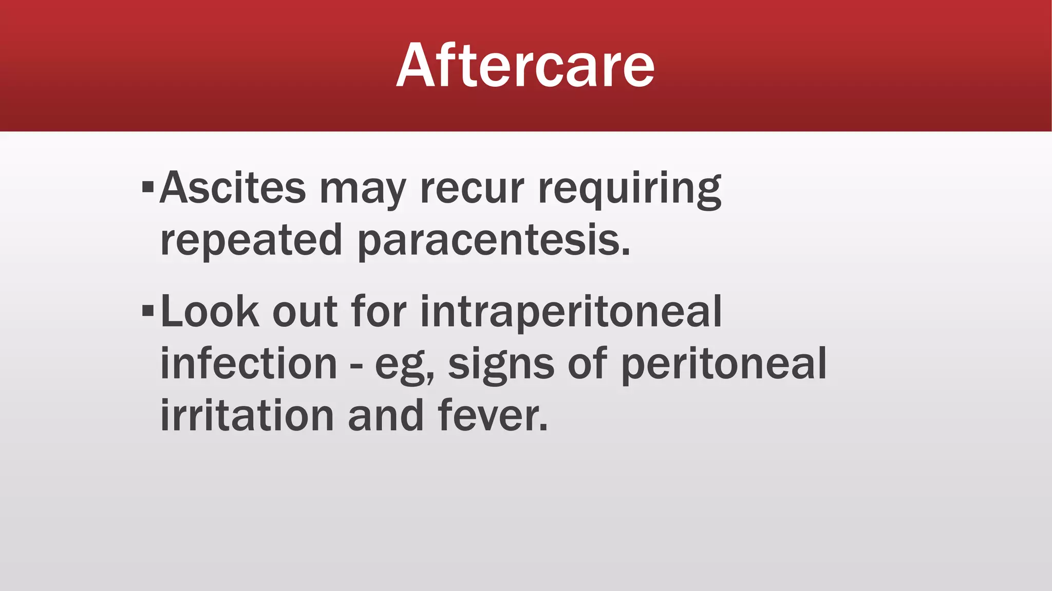 Ascitic tap or paracentesis | PPTX