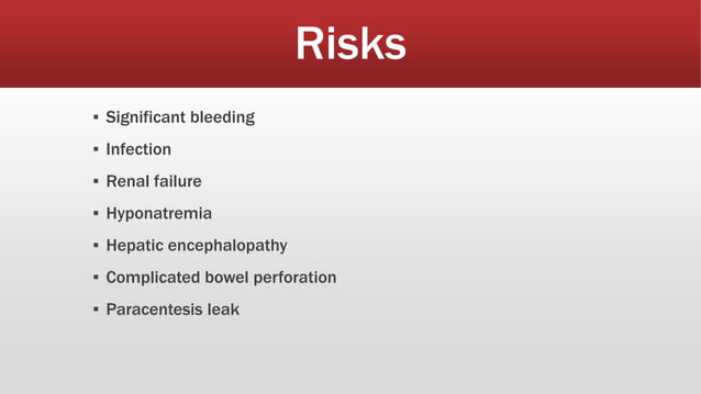 Ascitic tap or paracentesis | PPTX | First Aid | Injuries