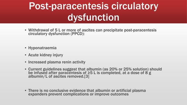 Ascitic tap or paracentesis | PPTX | First Aid | Injuries