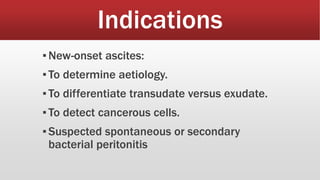 Ascitic tap or paracentesis | PPTX