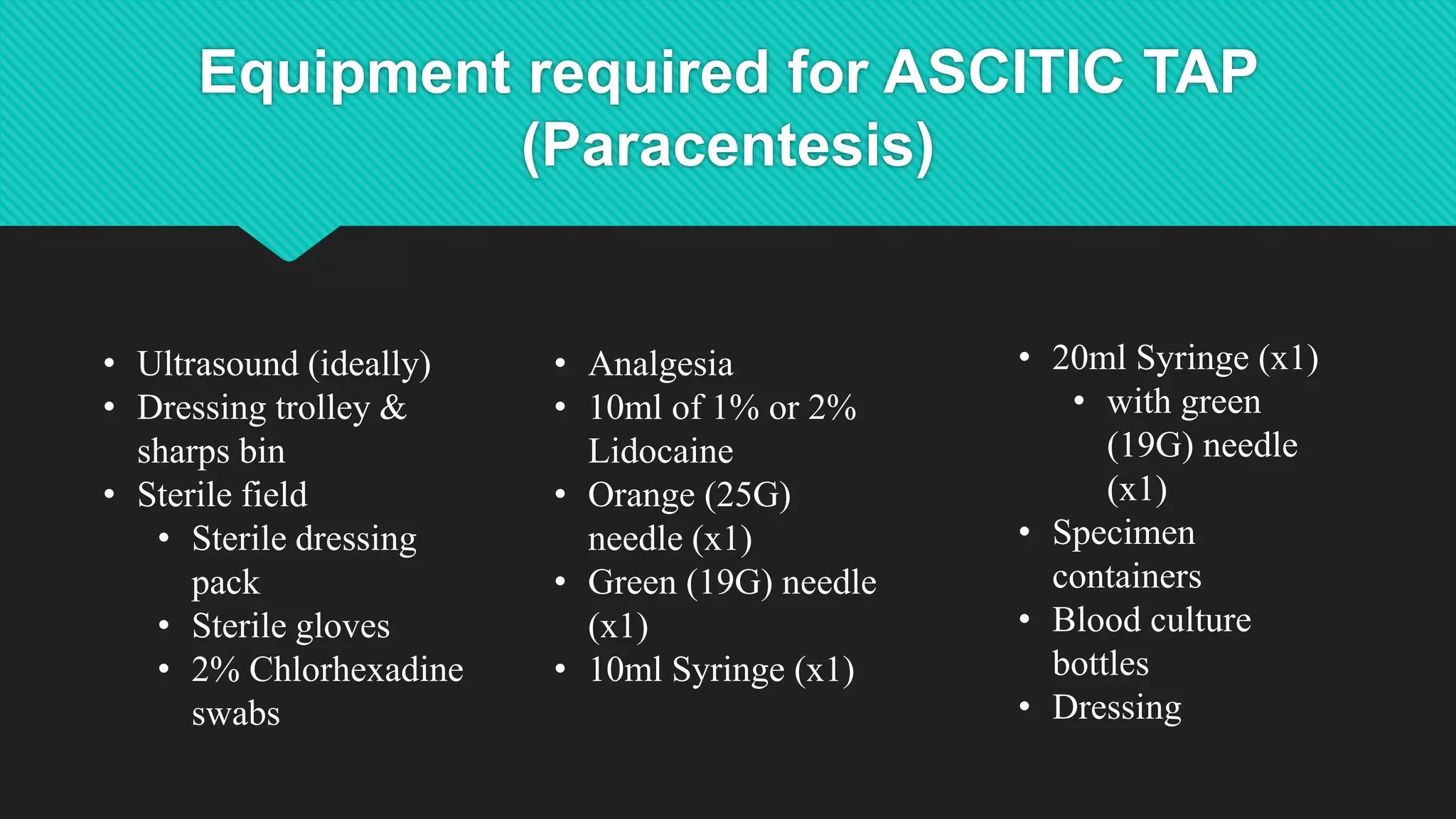 Ascitic tap procedure | PPTX