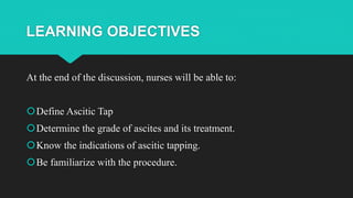 Ascitic tap procedure | PPTX