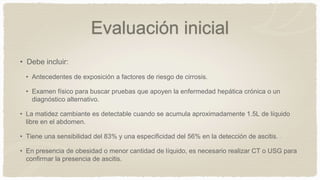 Ascitis y pbe en cirrosis hepática | PPTX