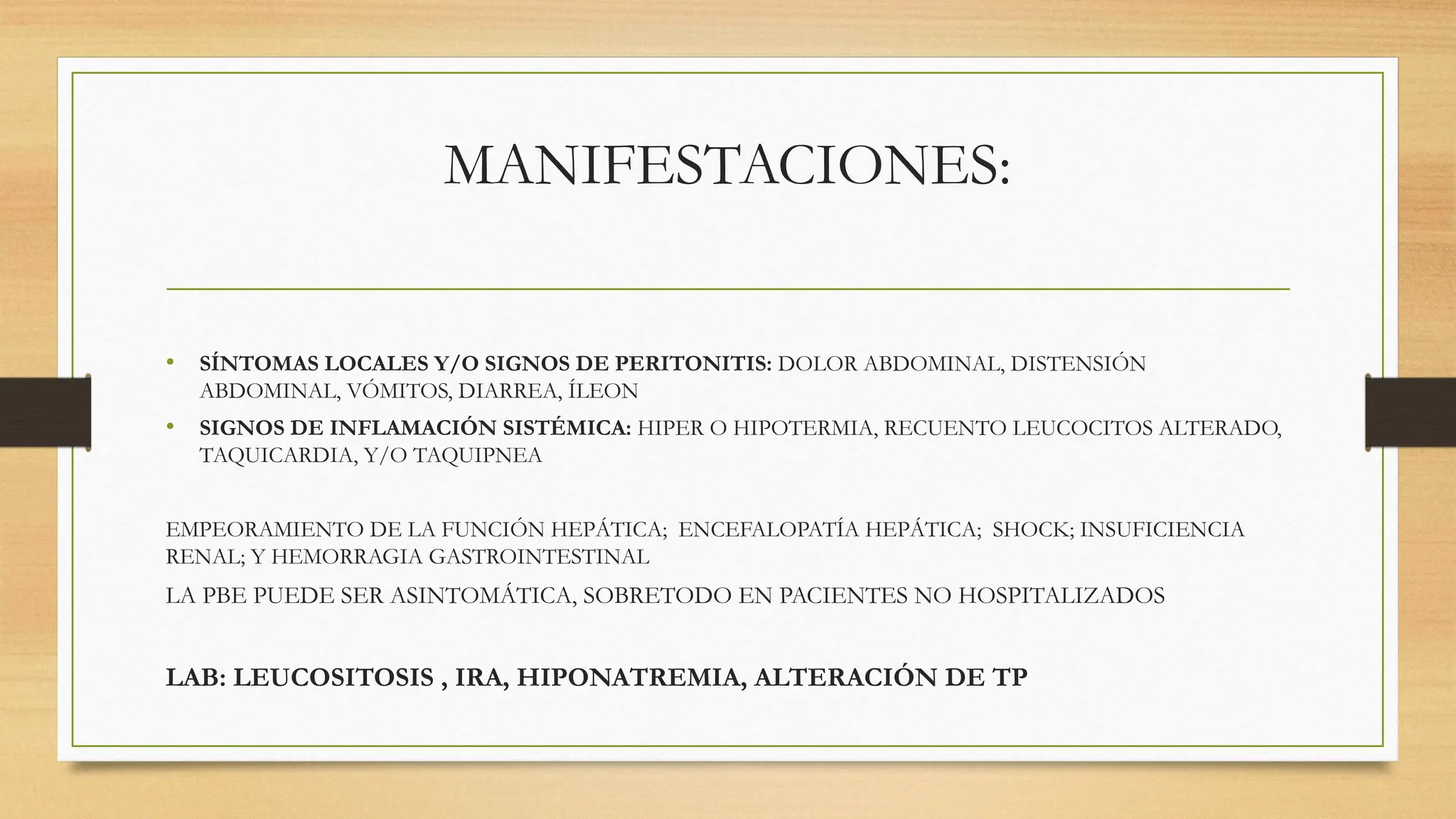 ascitis y PBE complicaciones de la cirrosis hepática | PPT