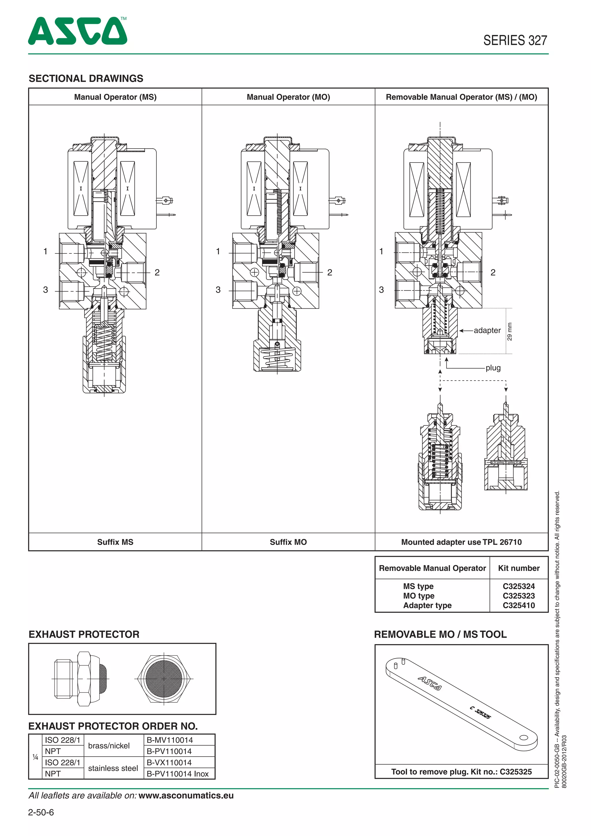 ASCO ATEX Solenoid Valves - 327 Series - Spec Sheet | PDF
