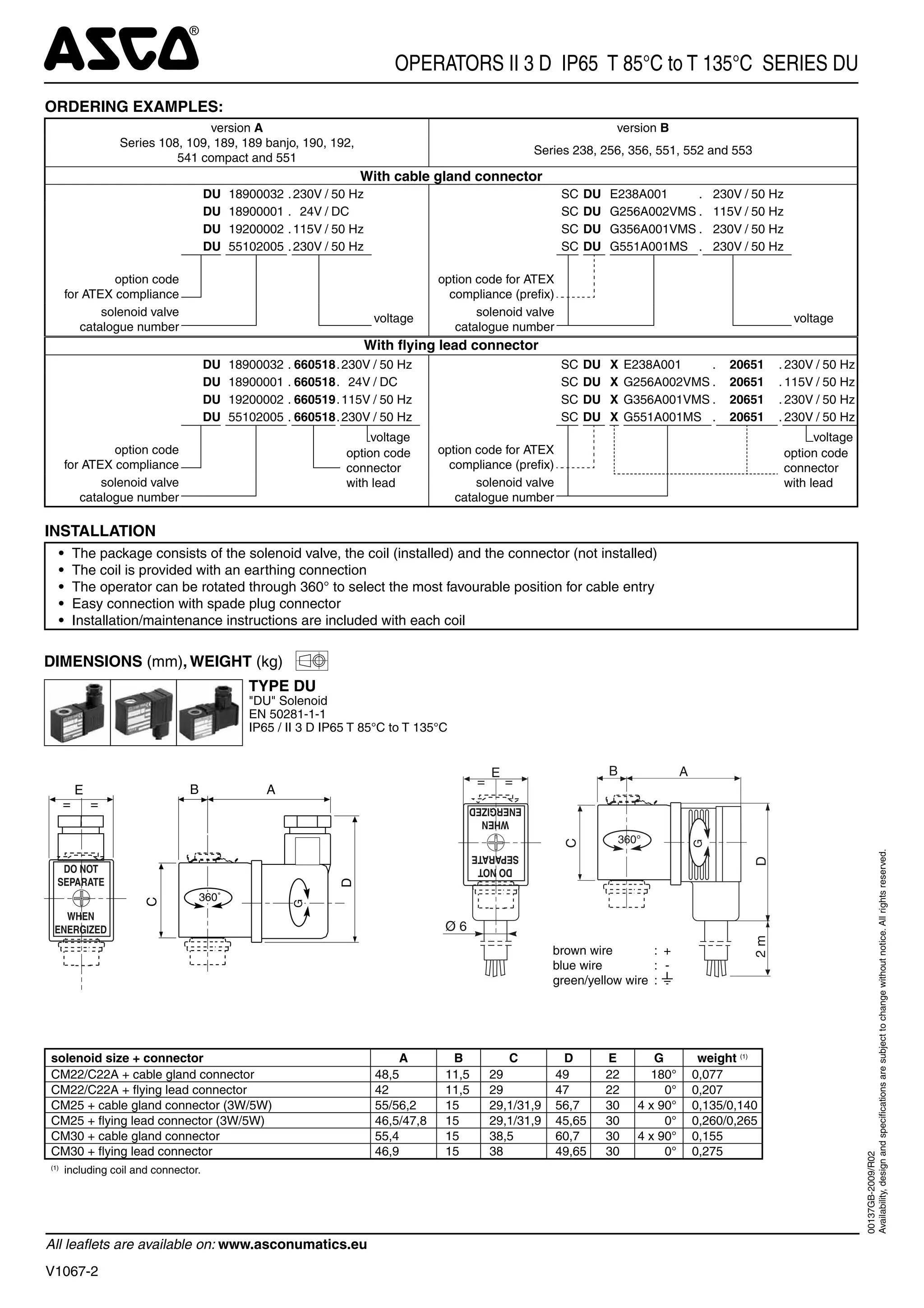 Asco Du Atex Explosion Proof Operator Hazardous Area Solenoid Valve ...