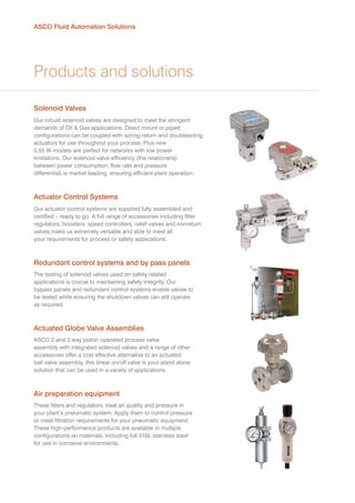 ASCO - Solenoid Valves - Oil & Gas Industry Brochure | PDF