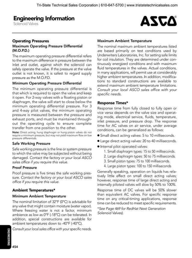 ASCO Solenoid Valve Engineering Reference Guide | PDF | Science
