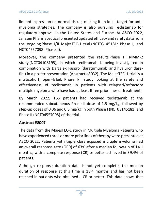 Teclistamab, a soon-to-be-approved bispecific antibody, demonstrates ...