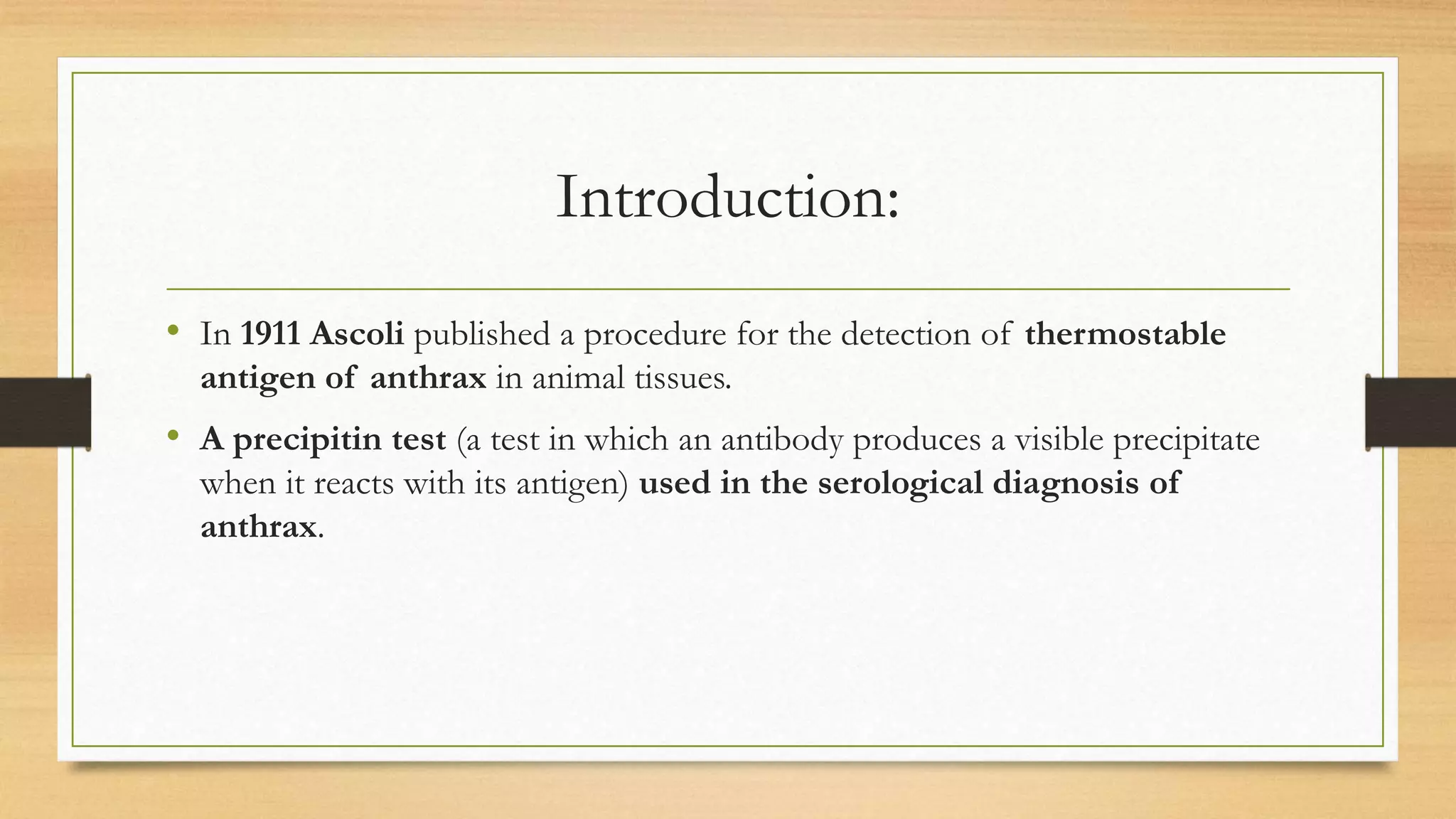 Ascoli test(Ascoli ring test) | PPTX