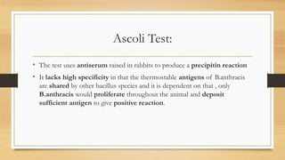Ascoli test(Ascoli ring test) | PPTX
