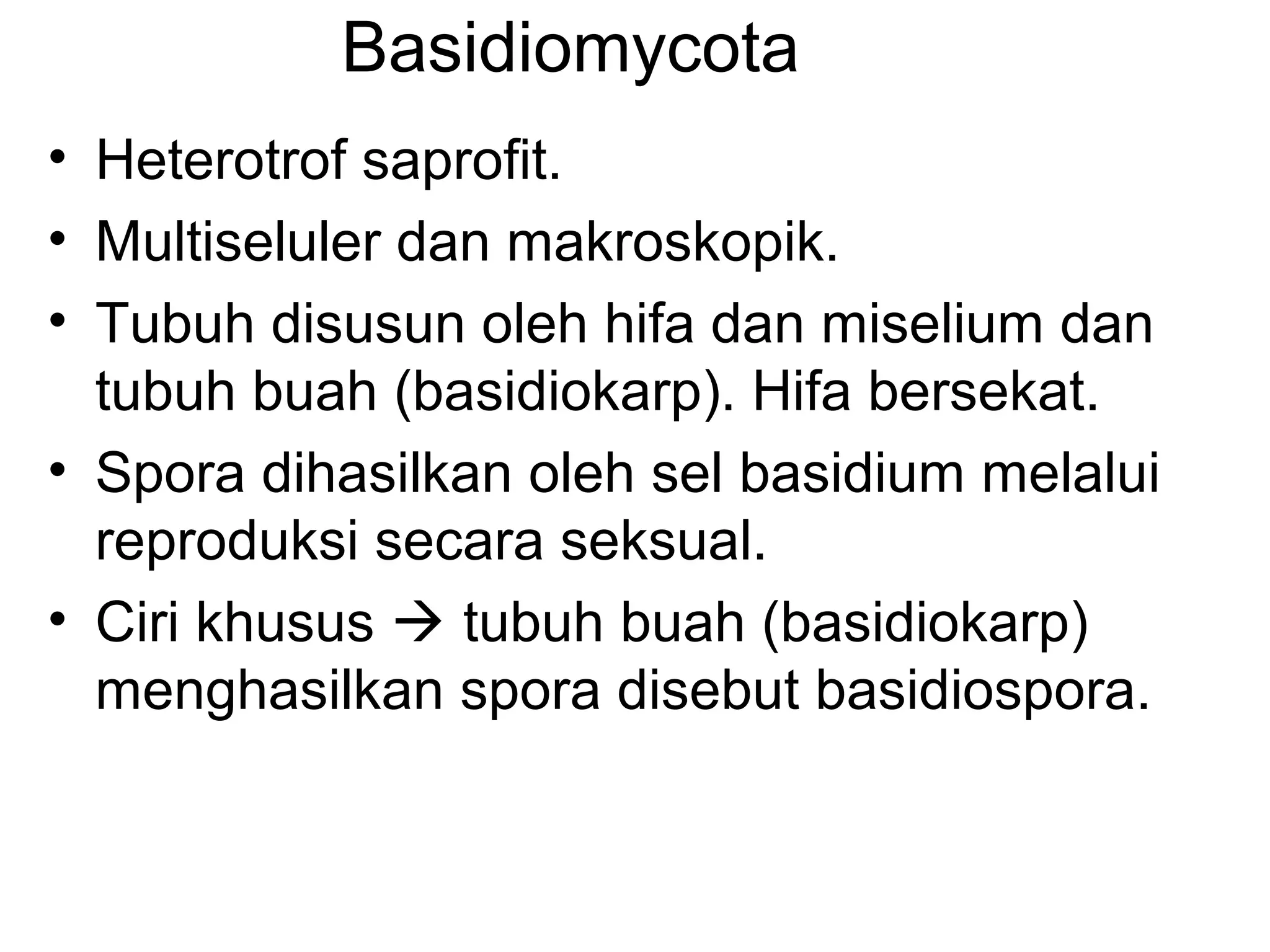 BIOLOGI X SMA - Ascomycota dan basidiomycota | PPT