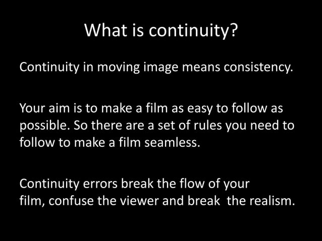 As continuity editing | PPTX