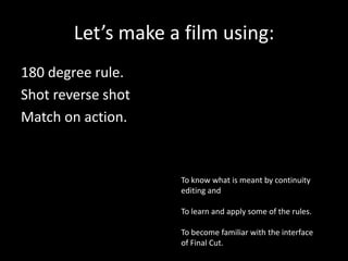 As continuity editing | PPTX