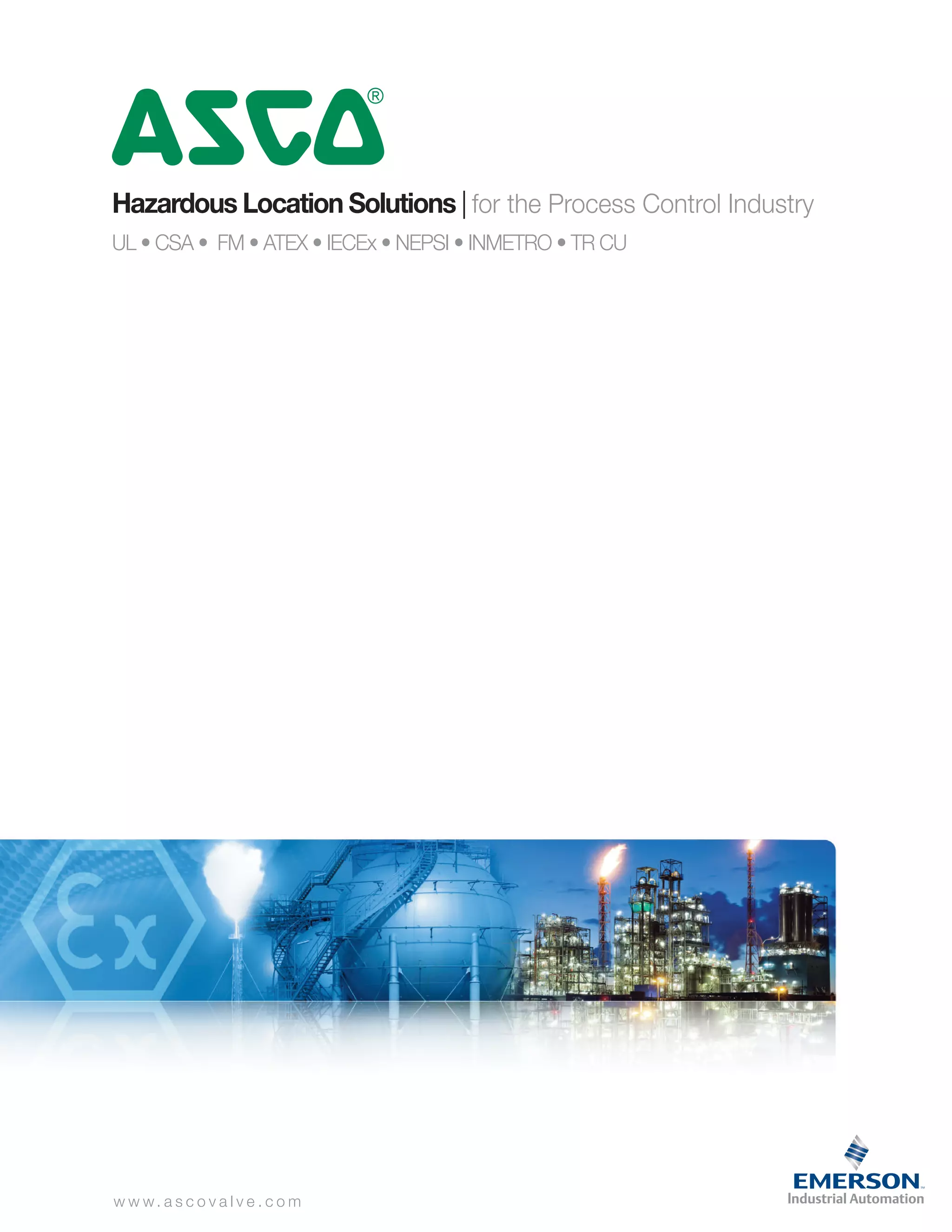 ASCO Solenoid Valves - Hazardous Area ATEX Certified Valves - New Catalogue | PDF