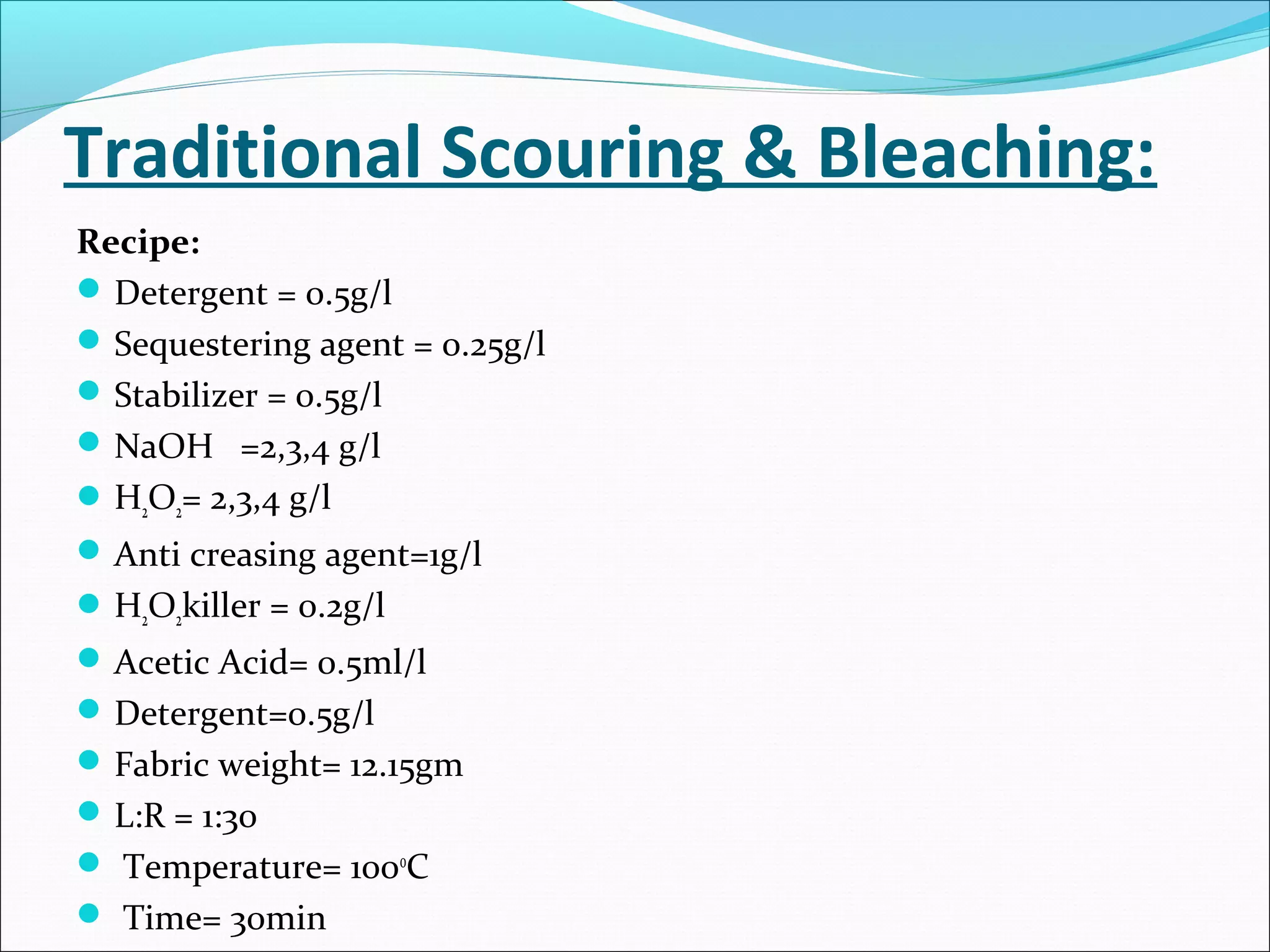 scouring and bleaching | PPT