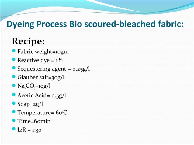 scouring and bleaching | PPT