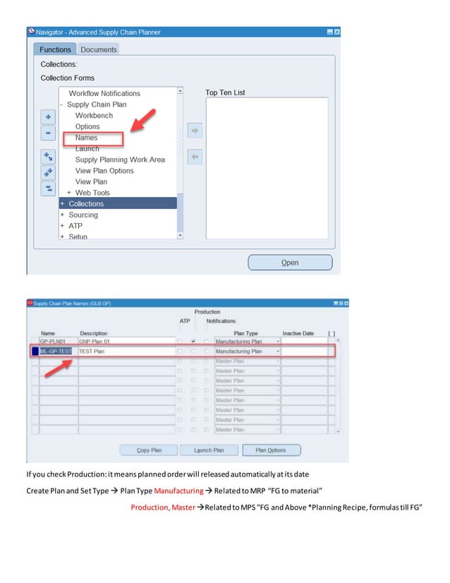 Oracle Advanced Supply chain Planning Setup | DOCX | Logistics | Business