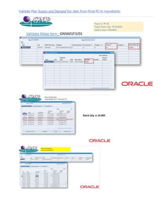 Oracle Advanced Supply chain Planning Setup | DOCX