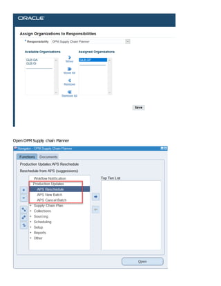 Oracle Advanced Supply chain Planning Setup | DOCX
