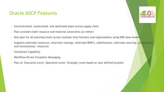 Introduction to Oracle ASCP and Demantra | PPT