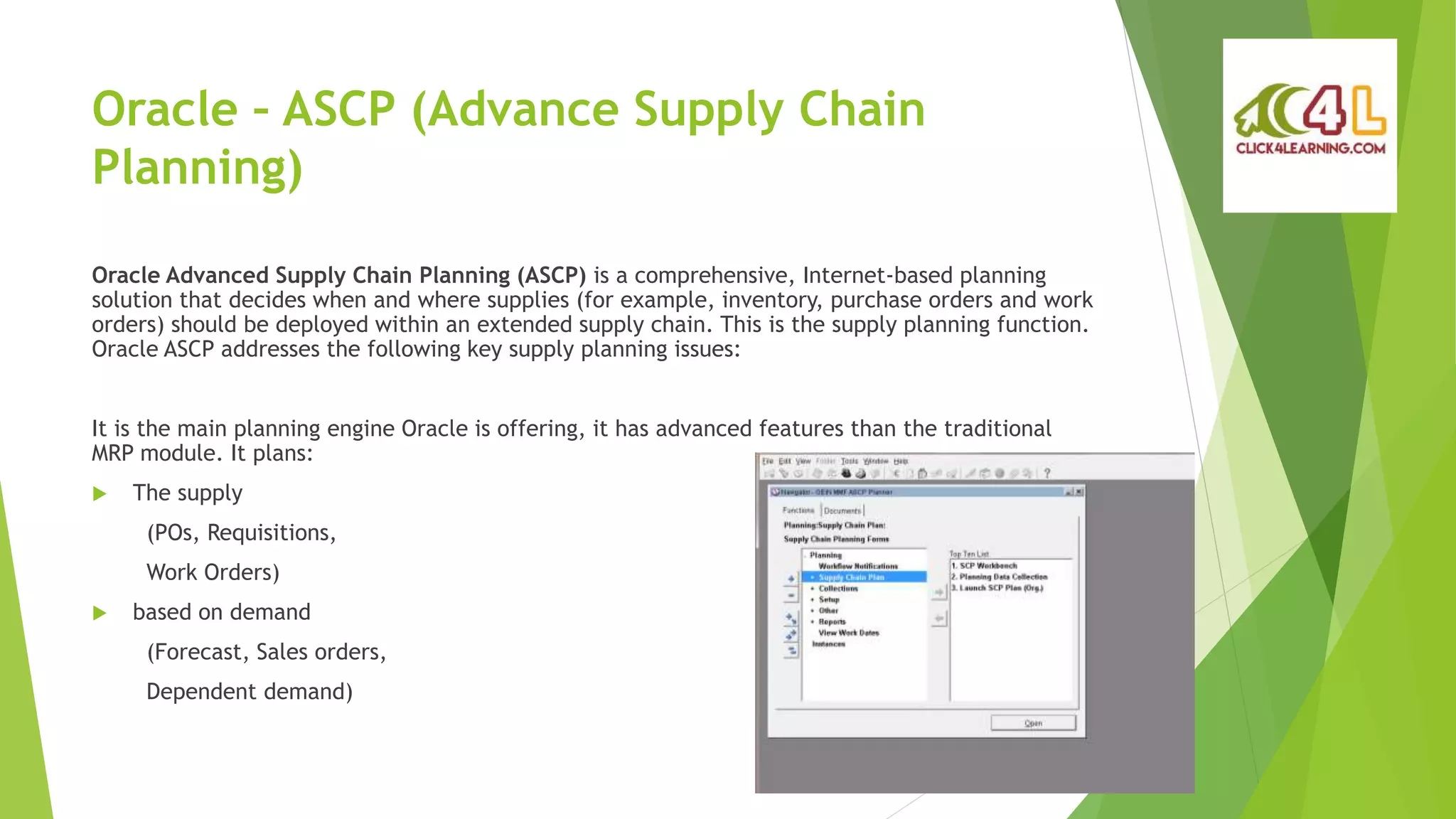 Oracle ASCP Training | PPTX
