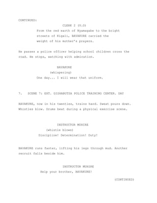 EXAMPLE OF A SCREENPLAY: "FROM ZERO TO HERO".pdf - RUKUNDO Emmanuel | PDF
