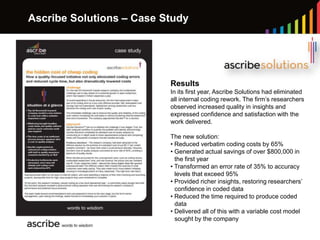 Ascribe intelligence | PPTX