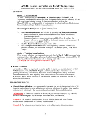 A S C R S Course Instructions 2010 | PDF