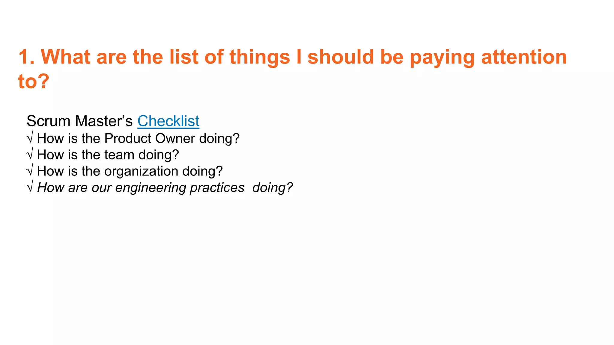 A Scrum Master's Survival Checklist | PPT